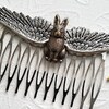 Silver Wolf Haircomb Goth Steampunk Hair Comb Vintage Look Aesthetic ...