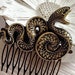 Snake Haircomb | Brass Reptile Comb | Thick Coil Snake | Halloween ...