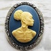 African Lady Cameo | Ethnic Tribal Silver Brooch Pin | Black Brown ...