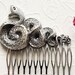 Silver Snake Haircomb Thick Coil Snake Halloween Gothic Grunge Fashion ...