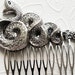 Silver Snake Haircomb Thick Coil Snake Halloween Gothic Grunge Fashion ...