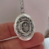 Star Moon Locket Necklace Silver Celestial Pendant Starry Night Cute ...