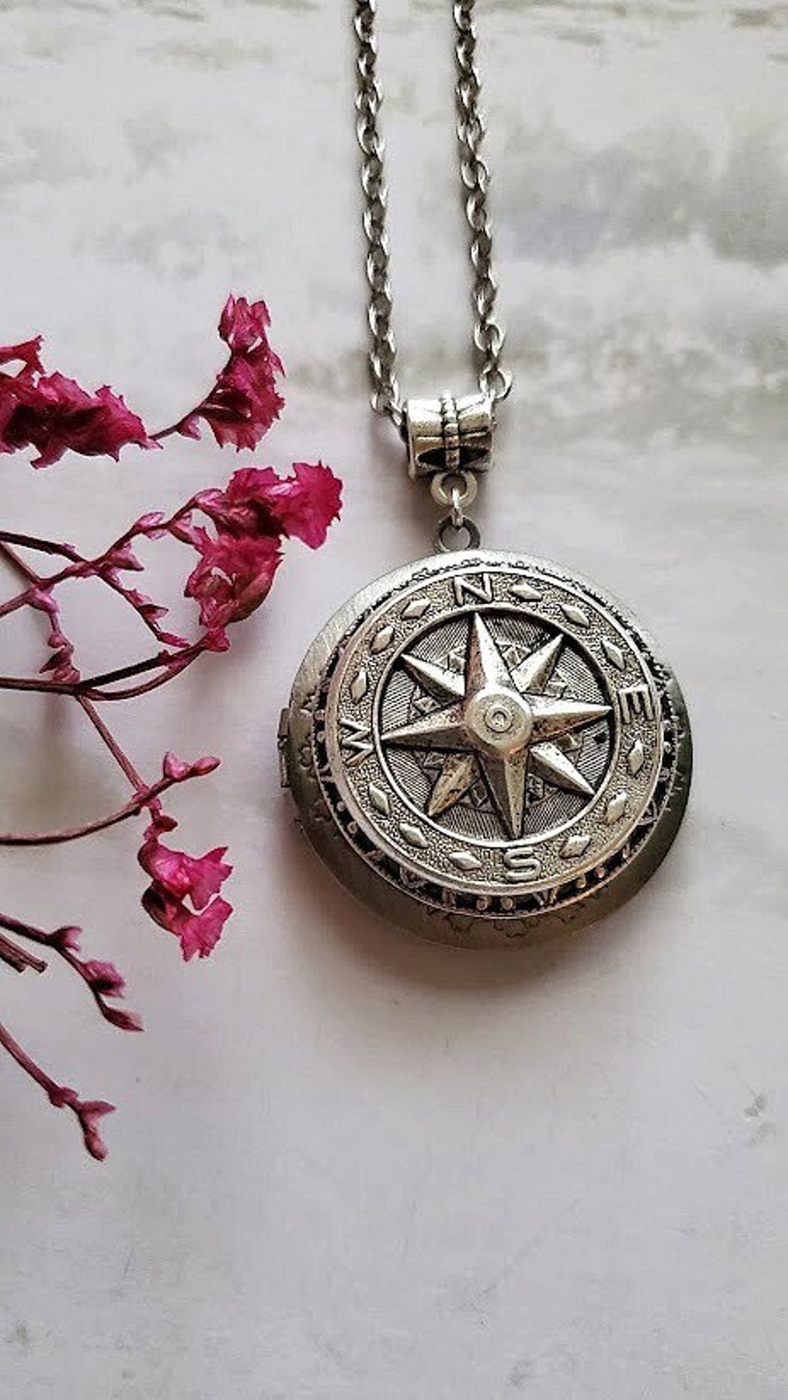 Compass Locket True North Locket Art Pendant Guide Me - Etsy
