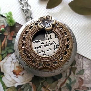 Love Letter Necklace | Art Locket | Script Necklace | Handwriting ...