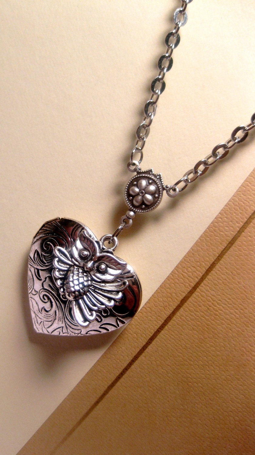 Heart Locket Necklace Photo Necklace Photo Frame Charm | Etsy