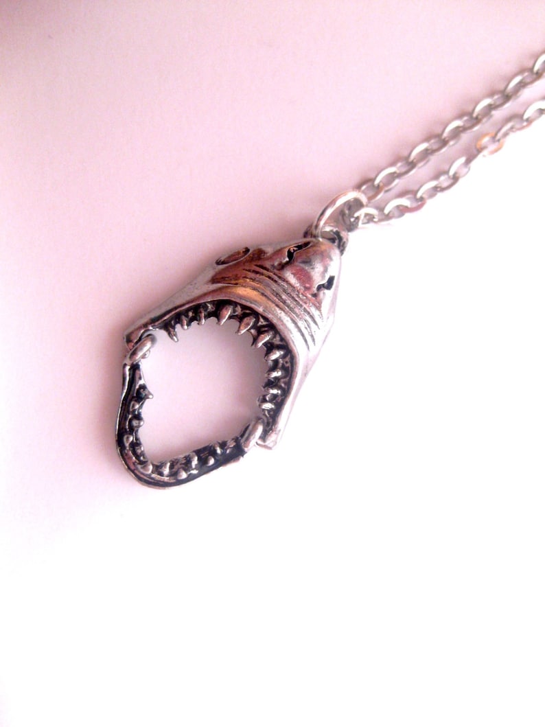 Whale Shark Mouth Necklace Bite Me Charm Shark Teeth Tooth | Etsy