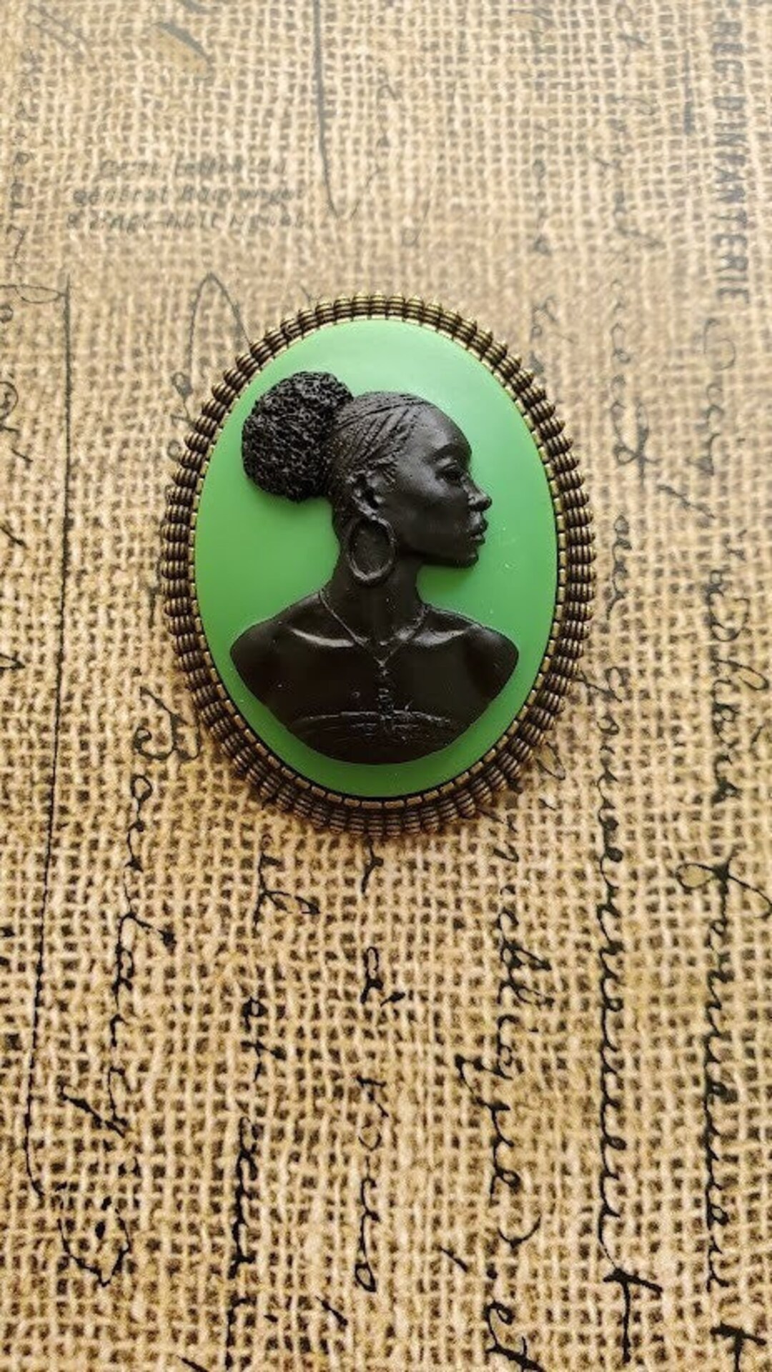 African Lady Cameo Brooch Pin Black Brown Lady Girl Female Tribal Ethnic Culture Unisex Male ...