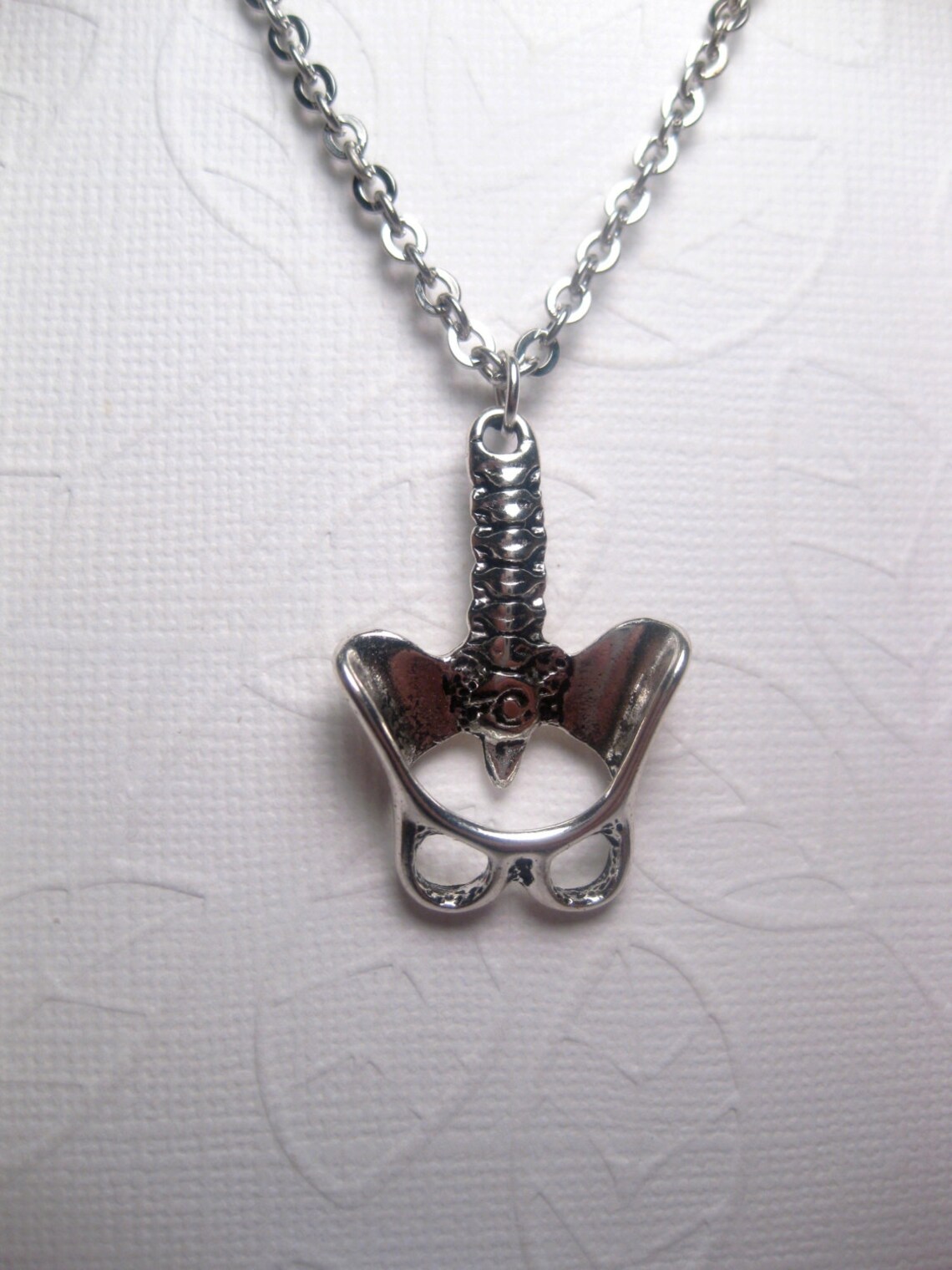 Skeleton Necklace Pelvis Silver Bones Human Anatomical - Etsy