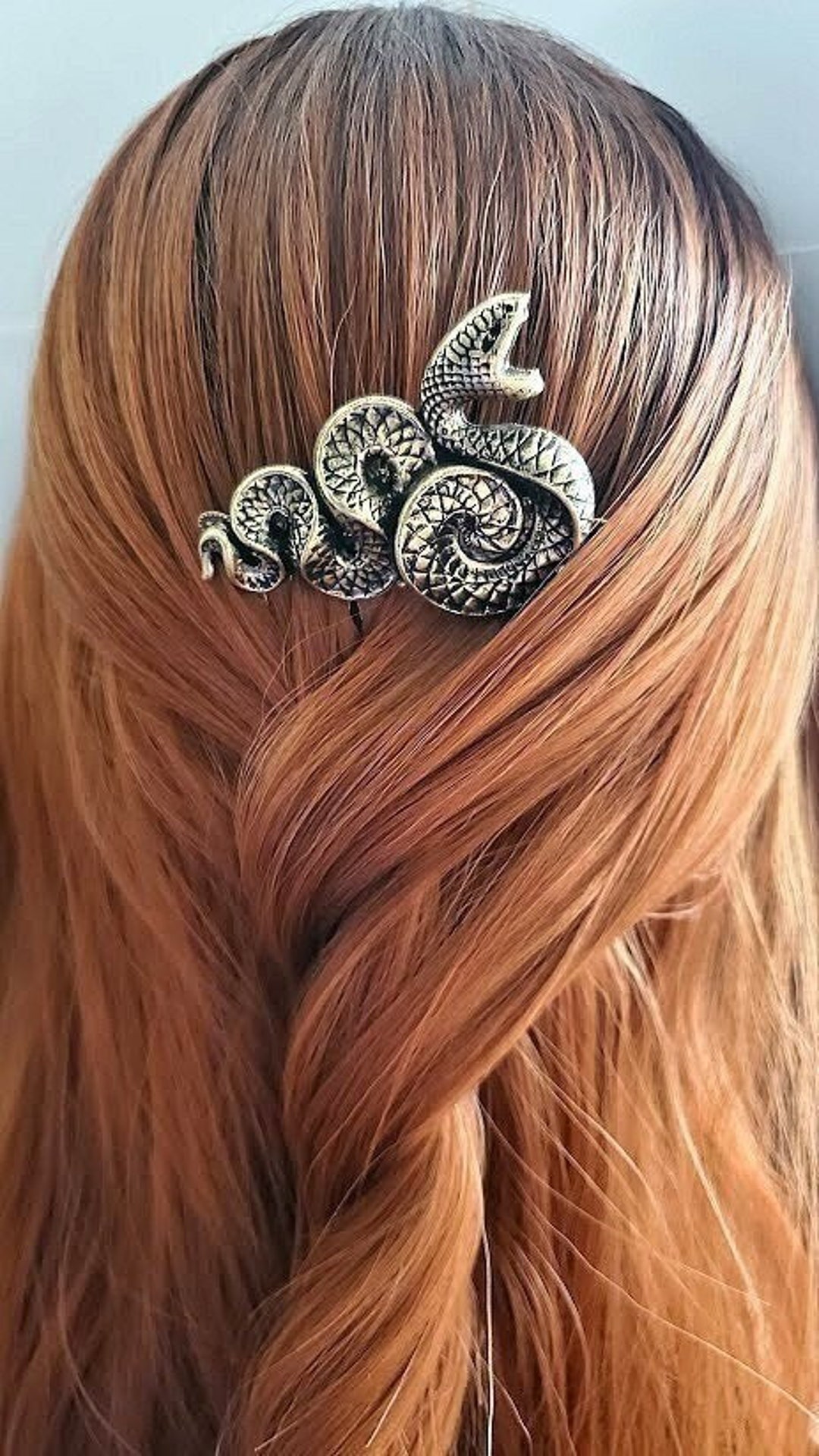 Snake Haircomb Brass Reptile Comb Thick Coil Snake - Etsy