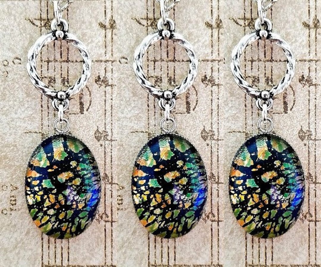 Dark Opal Necklace ~ Night Sky Onyx Nebula Moonstone ~ Opalescent ...