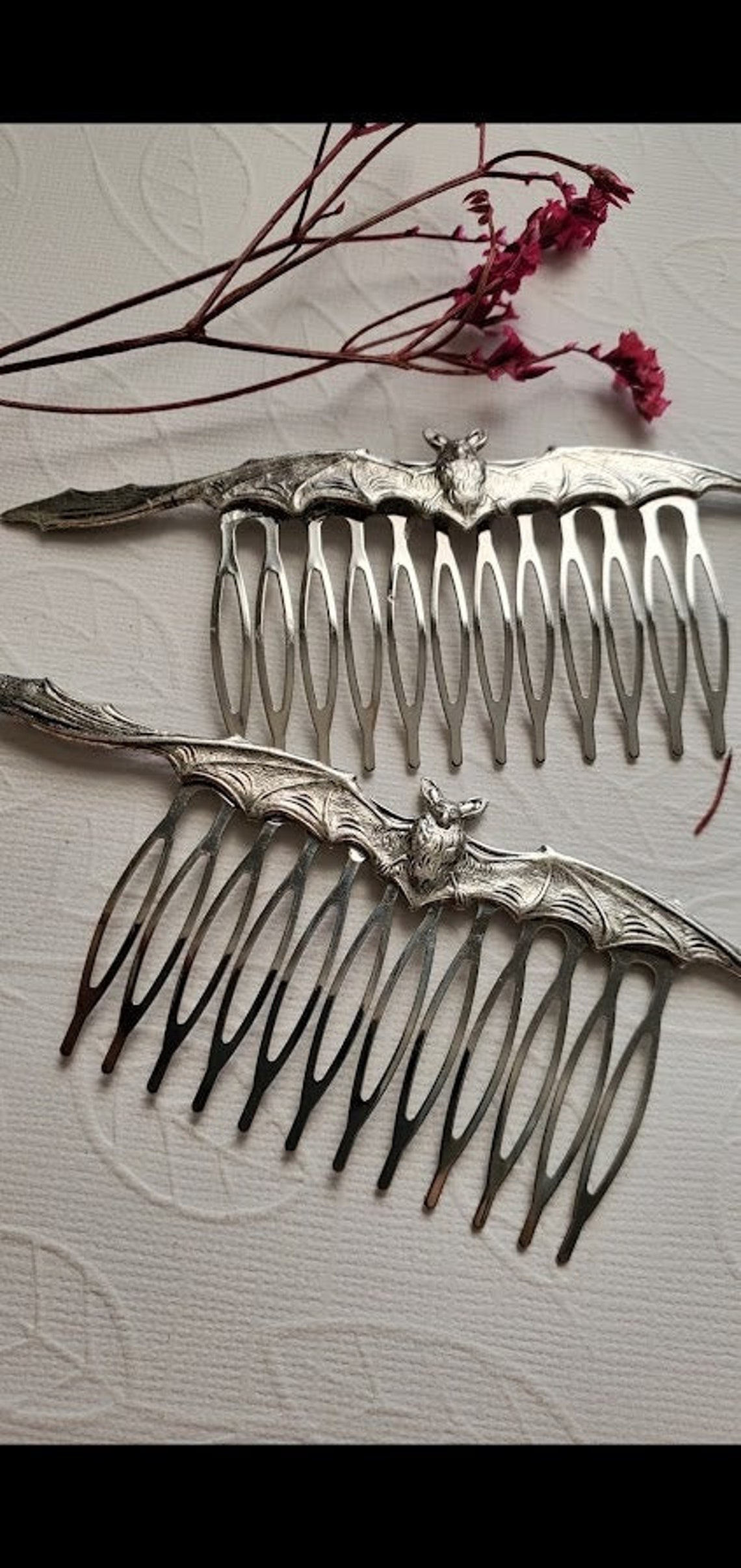 Bat Hair Comb Vampire Bat Haircomb Gothic Hair Accessories - Etsy