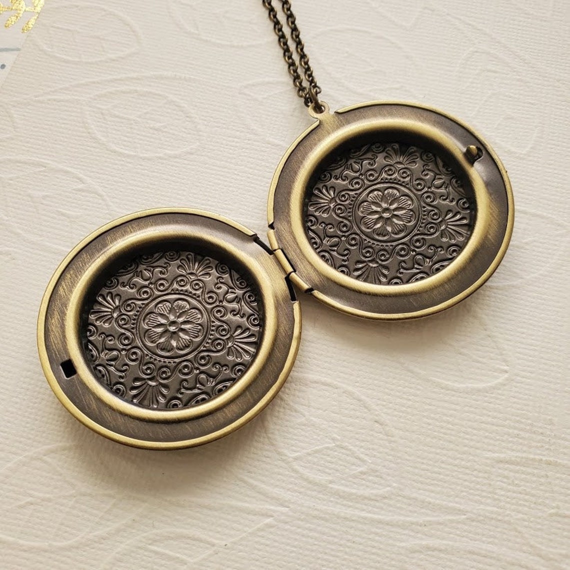 Lady Locket Necklace Vintage Style Locket Victorian Style | Etsy