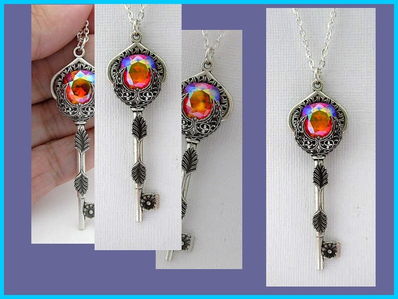Skeleton Key Necklace Fantasy Magic Necklace Disney Aladdin | Etsy