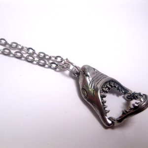 Whale Shark Mouth Necklace - Bite Me Charm Shark Teeth Tooth - Silver ...
