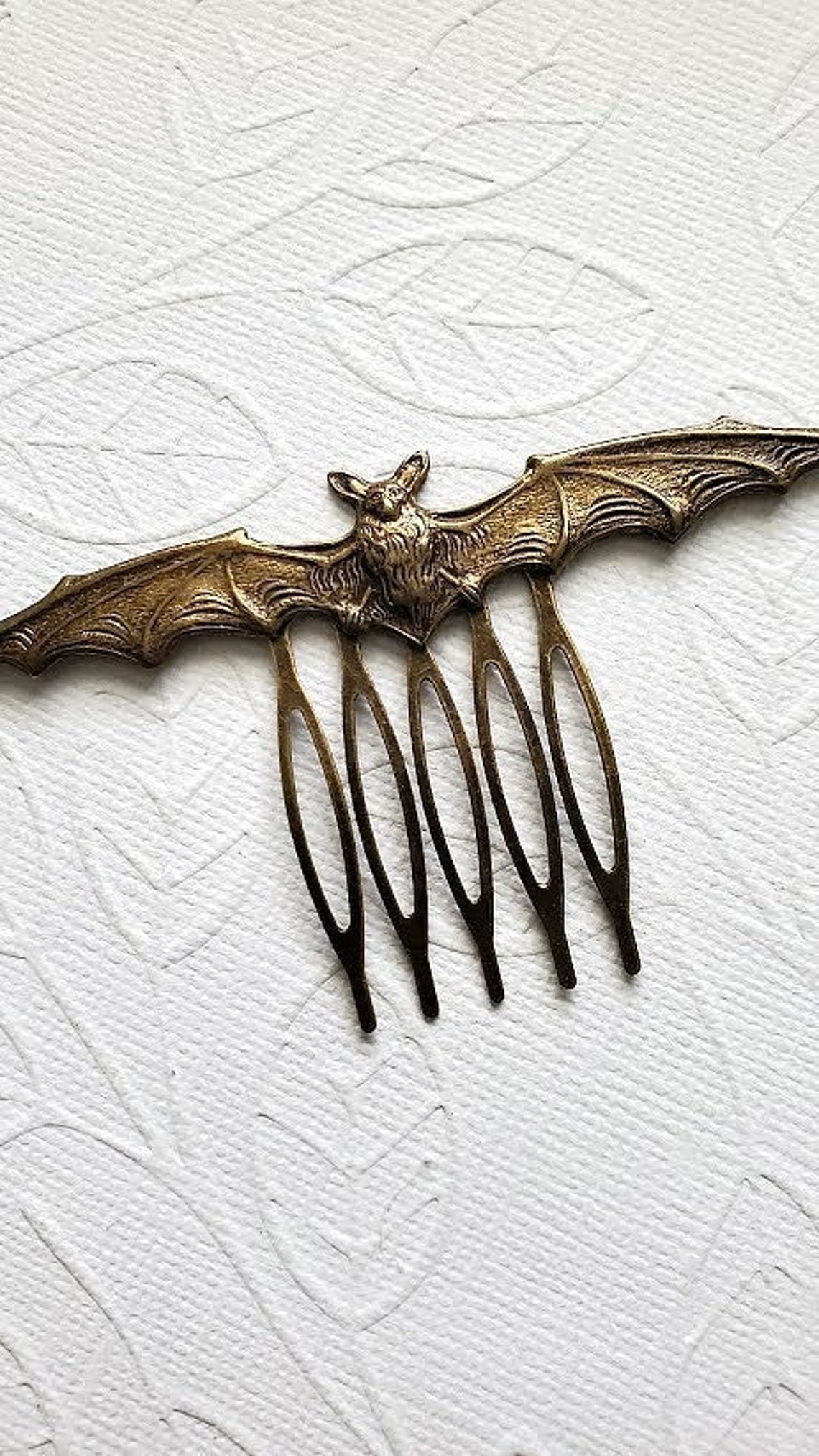 Bronze Bat Hair Comb Vampire Bat Haircomb Gothic Hair - Etsy