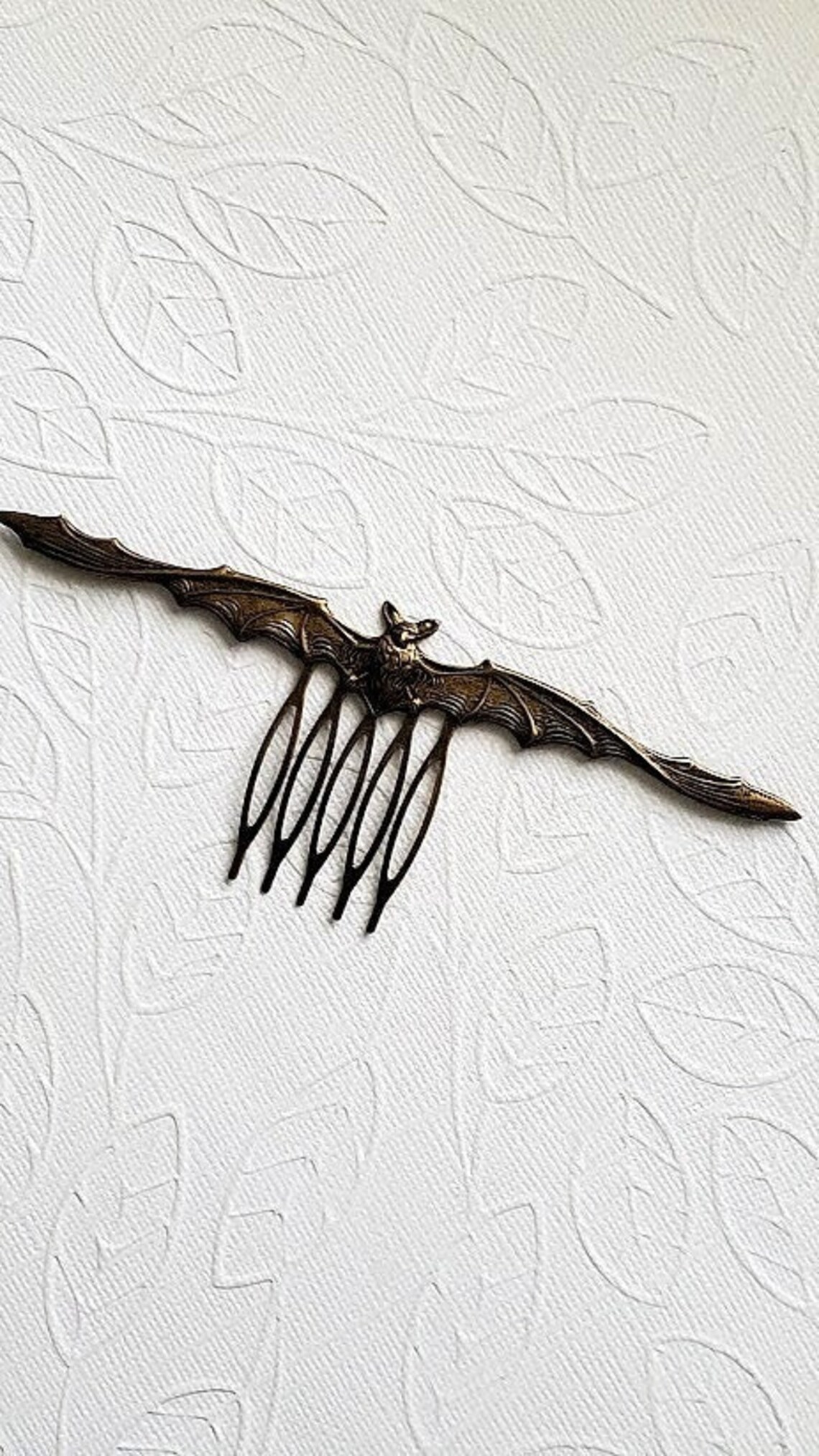 Bronze Bat Hair Comb Vampire Bat Haircomb Gothic Hair - Etsy