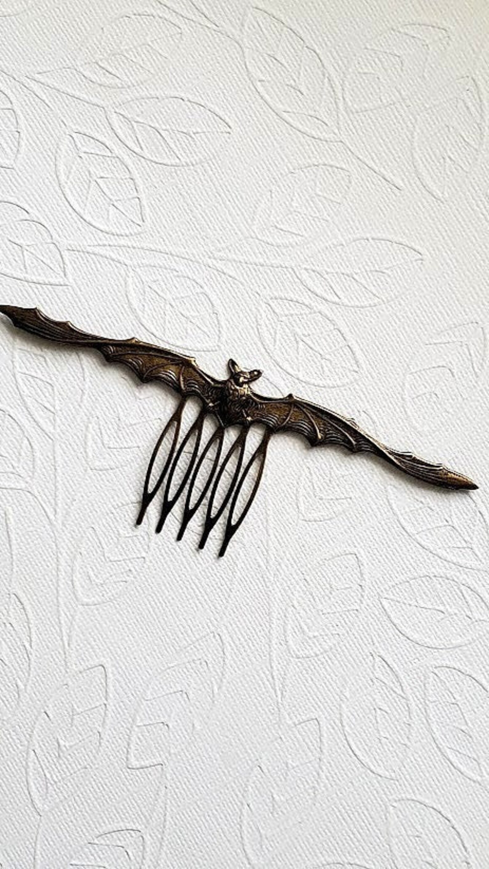 Bronze Bat Hair Comb Vampire Bat Haircomb Gothic Hair - Etsy