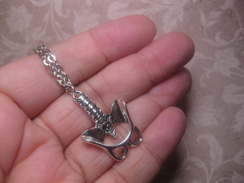 Skeleton Necklace Pelvis Silver Bones Human Anatomical - Etsy