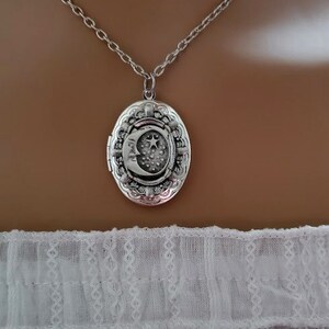 Enchanted Moon Photo Locket Necklace | Starry Sky | Stars Celestial ...