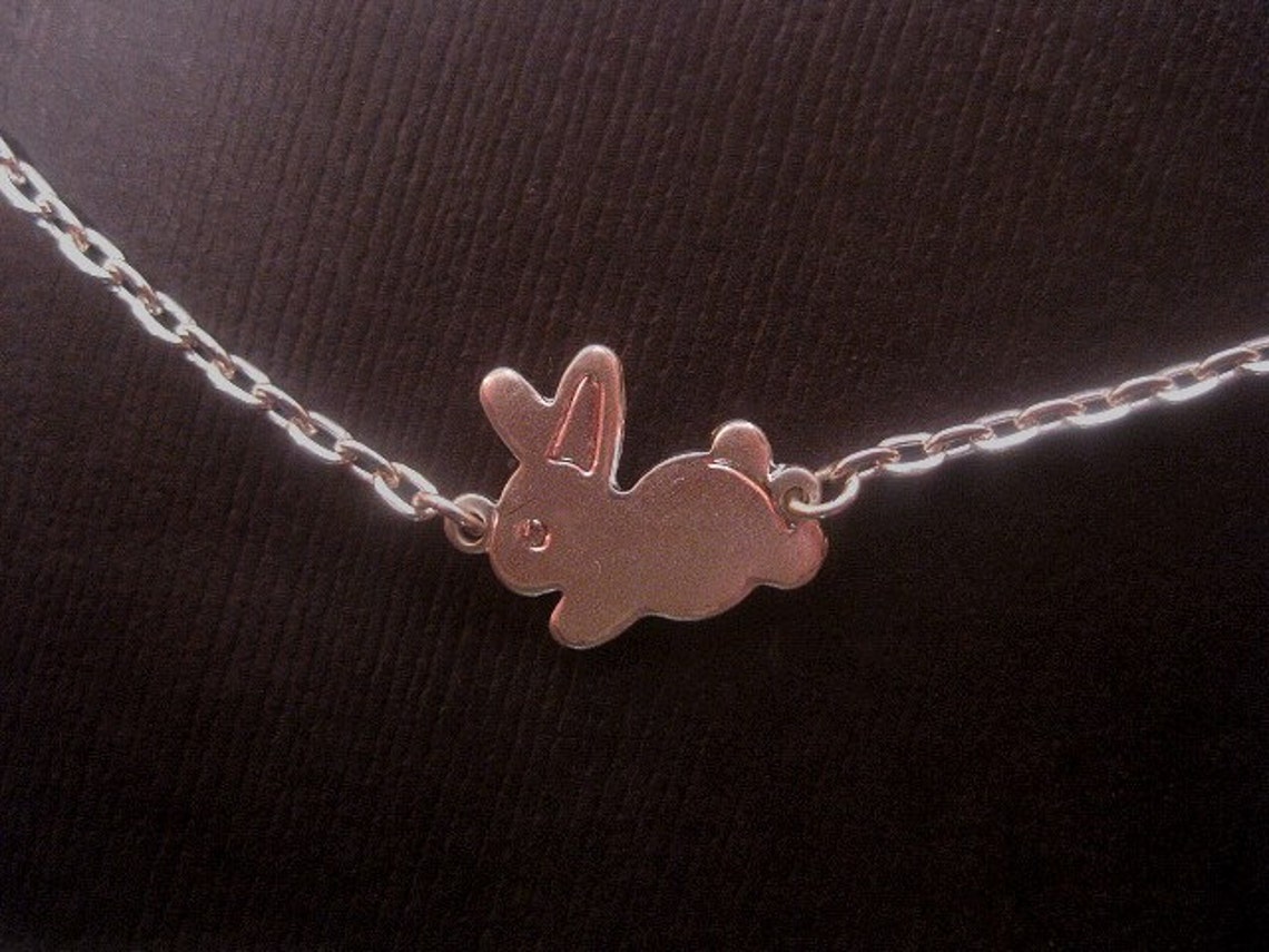 Silver Rabbit Necklace Bunny Necklace Animal Necklace | Etsy