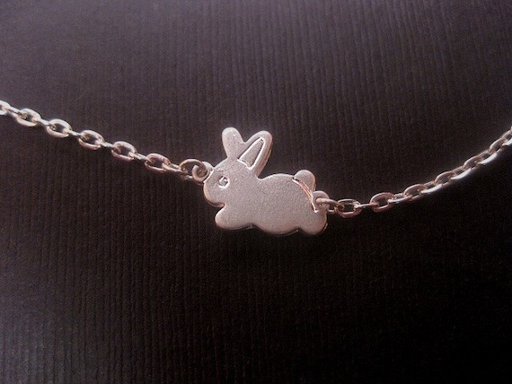 Silver Rabbit Necklace Bunny Necklace Animal Necklace | Etsy