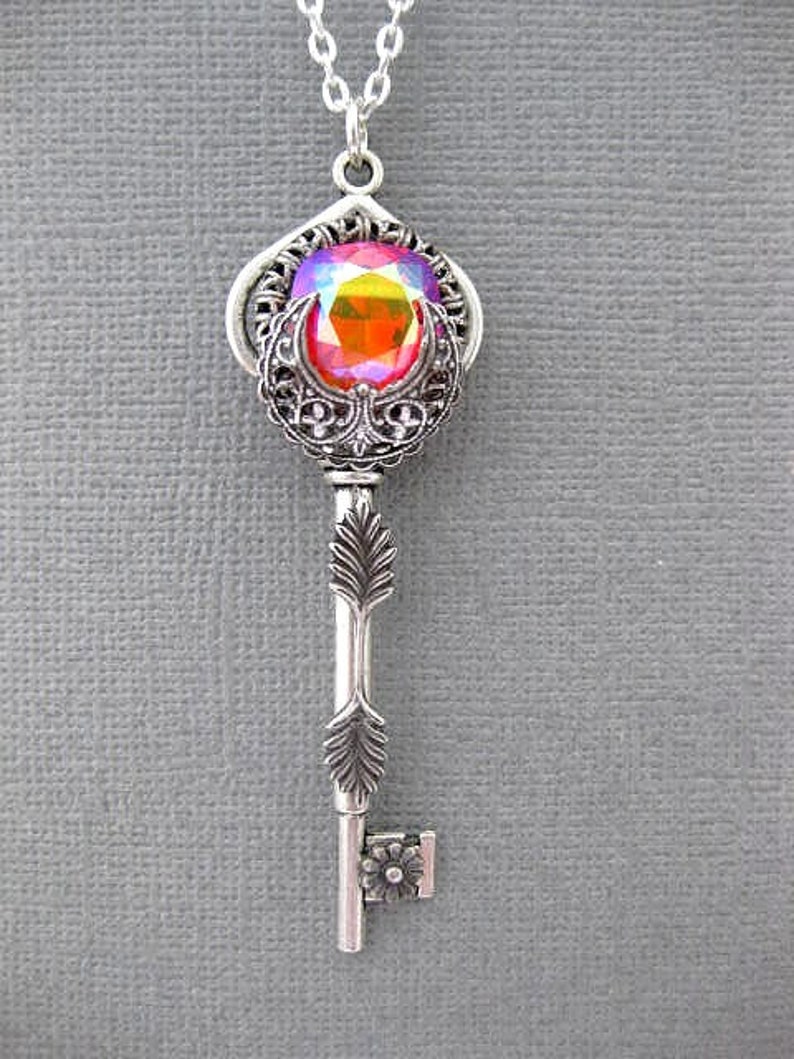 Skeleton Key Necklace Fantasy Magic Necklace Disney Aladdin | Etsy