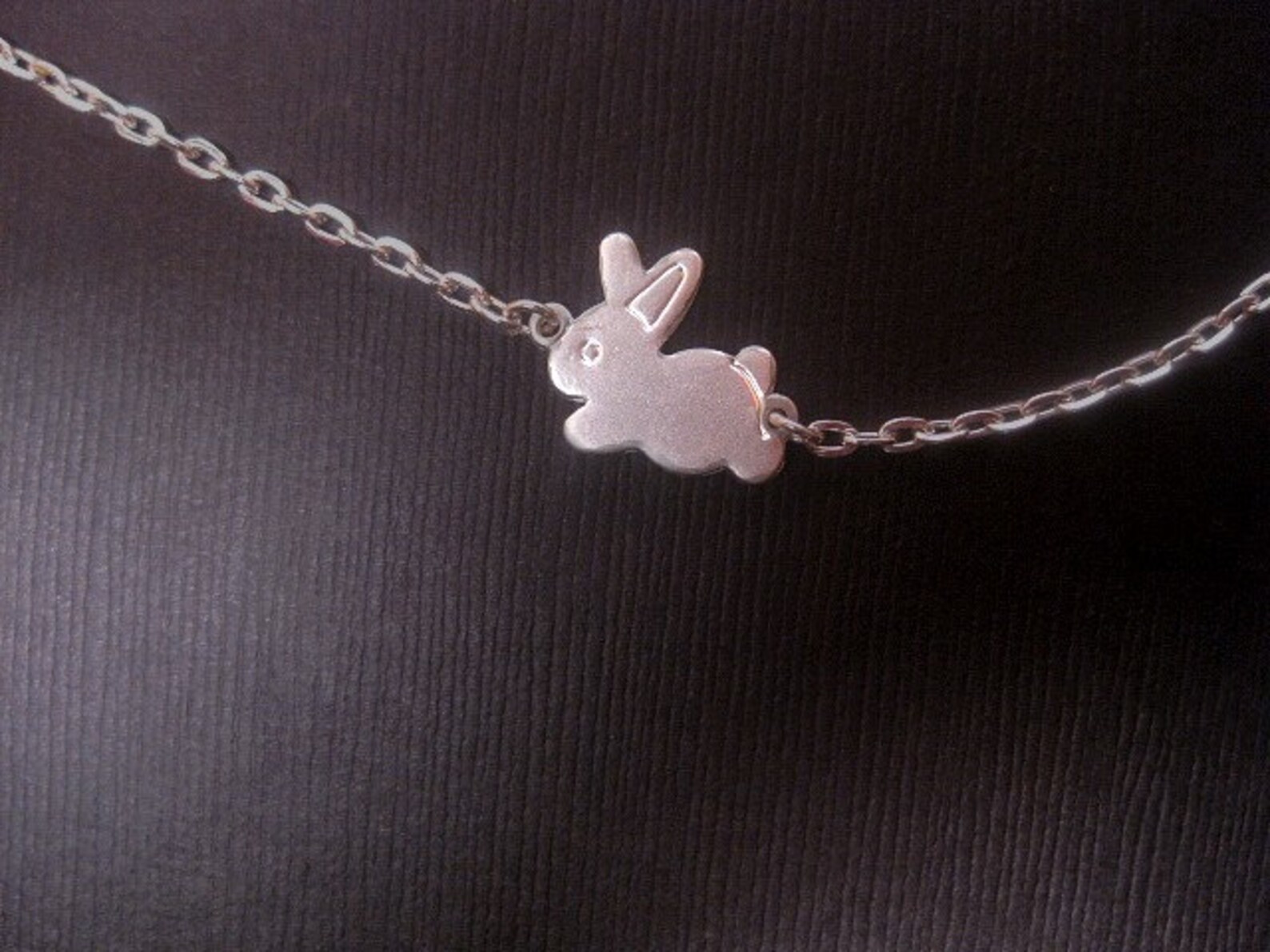 Silver Rabbit Necklace Bunny Necklace Animal Necklace | Etsy