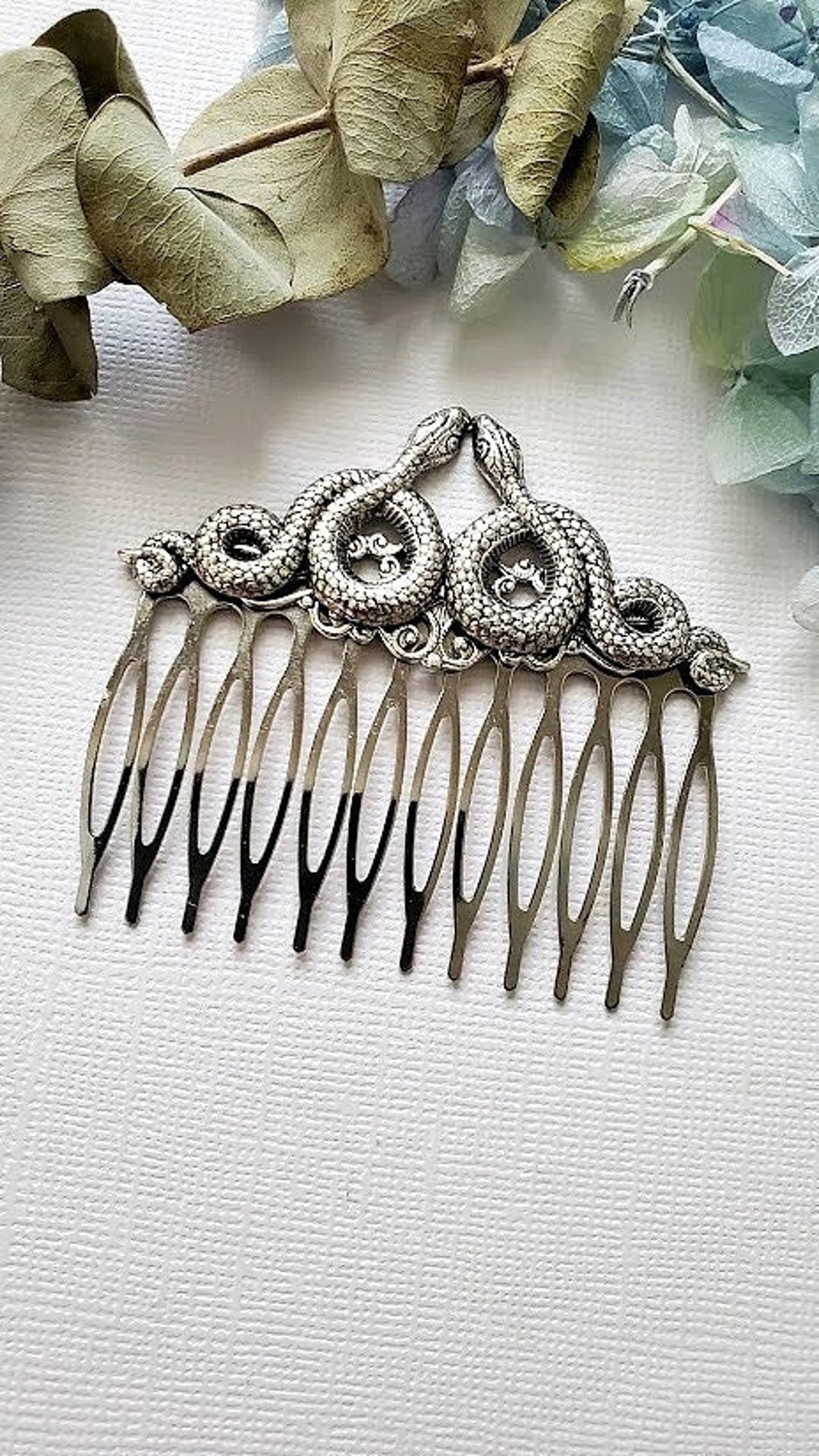 Snake Hair Comb | Double Snake Haircomb | Antique Style Comb | Goth ...