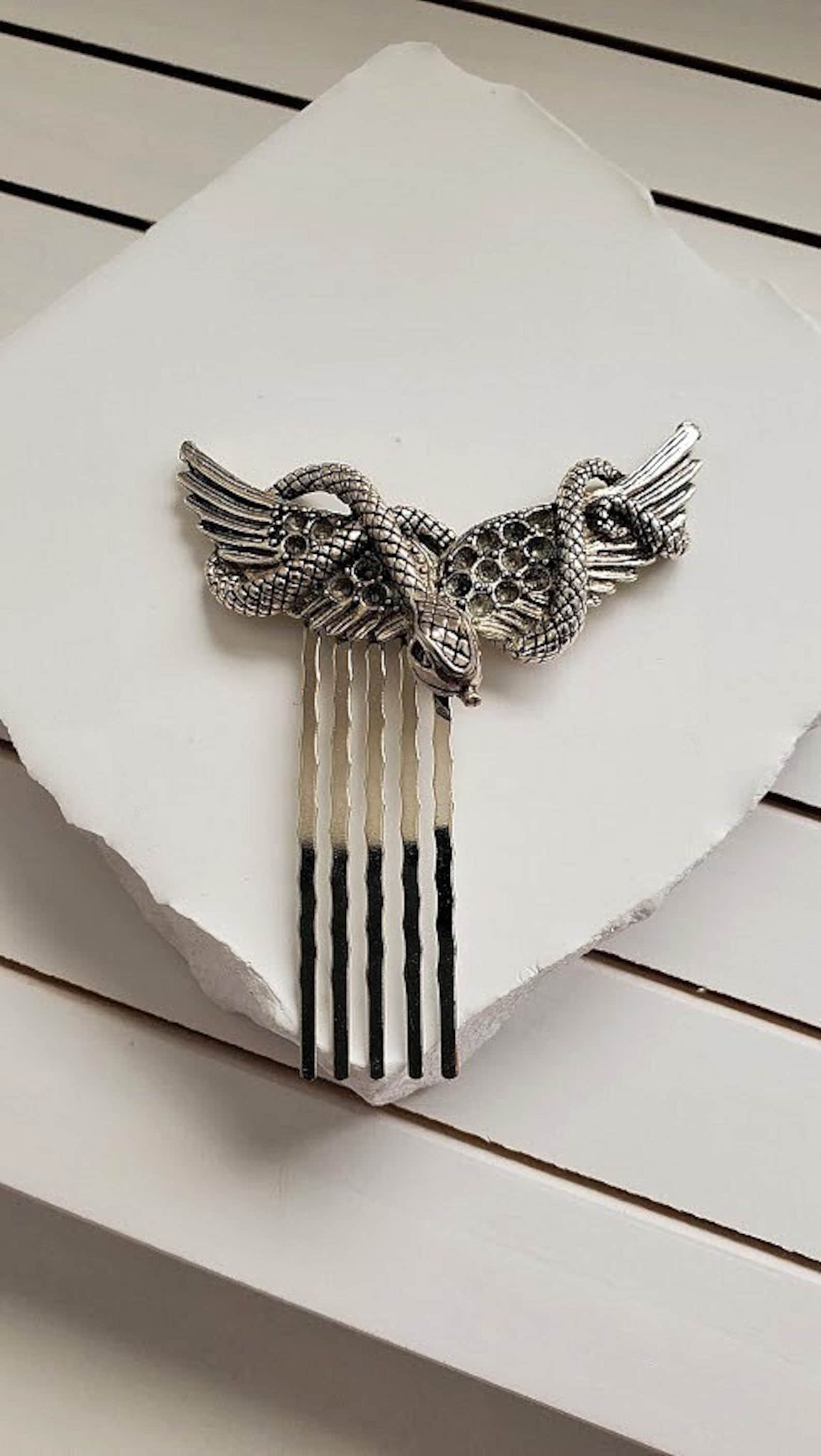 Snake Hair Comb | Serpent Hair Accessory | Slithering Silver Haircomb ...