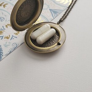 Aura Locket Necklace | Mystic Bronze Stone| Victorian Fantasy Jewelry ...