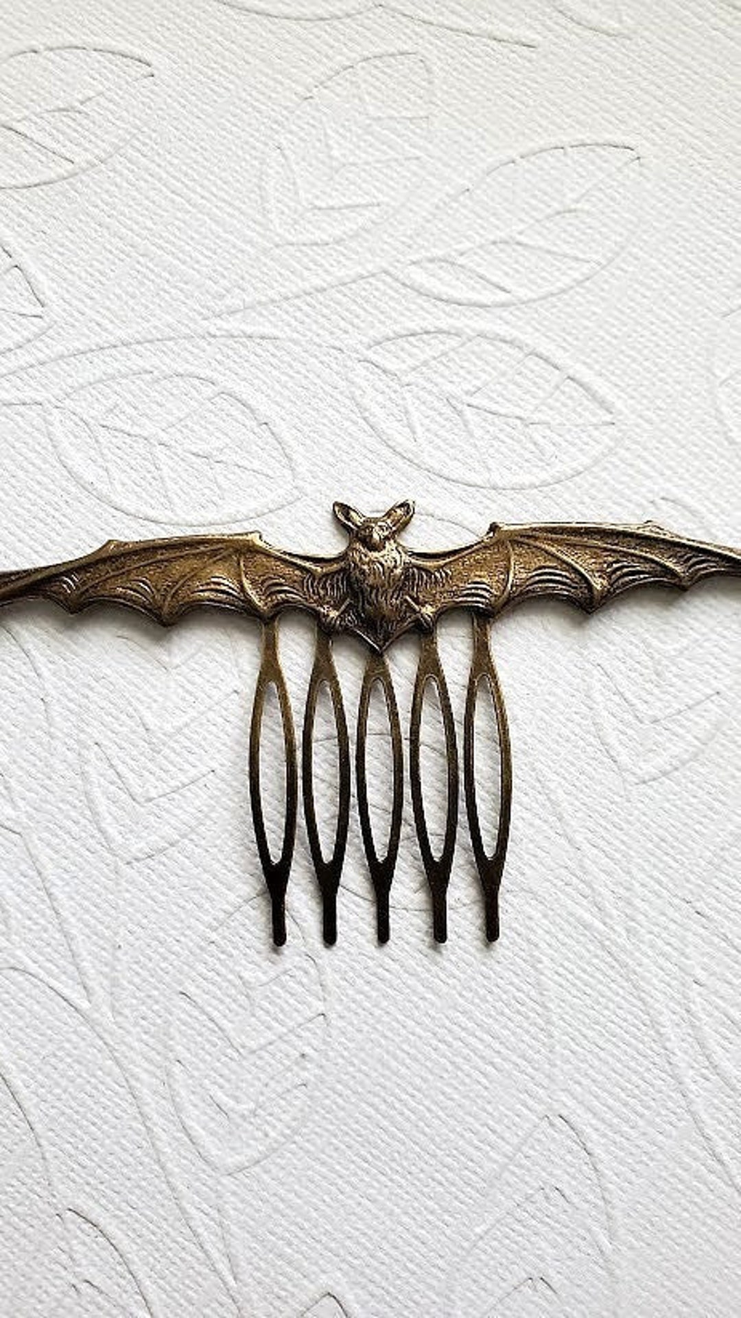 Bronze Bat Hair Comb | Vampire Bat Haircomb | Gothic Hair Accessories ...