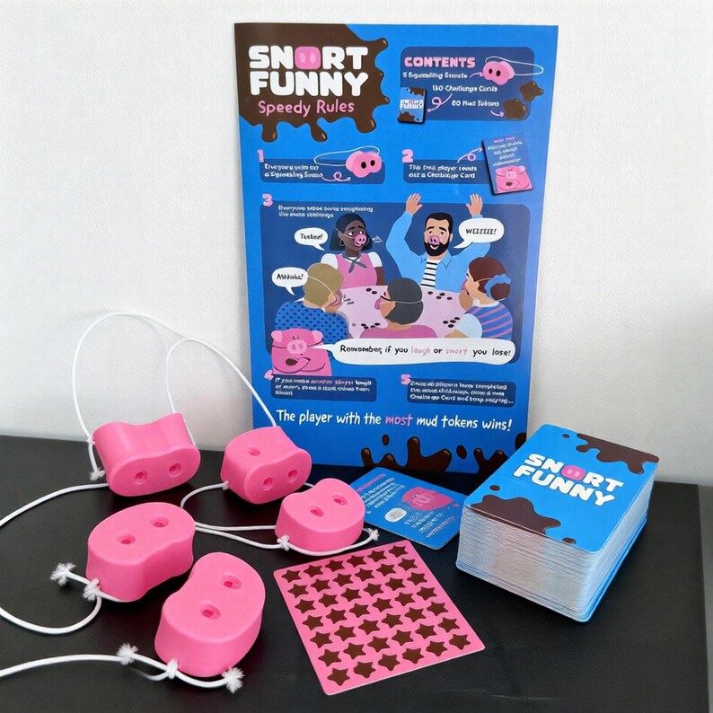Snort Funny Pig Nose – Family Party Game, You Laugh You Lose - Etsy