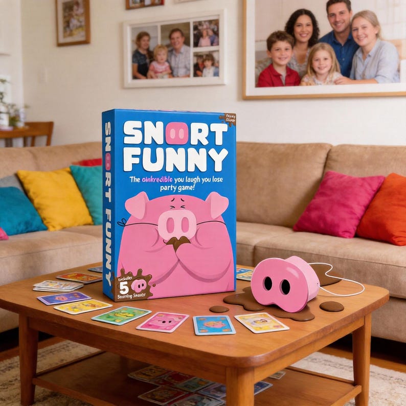 Snort Funny Pig Nose – Family Party Game, You Laugh You Lose - Etsy