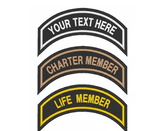 Custom Side Rocker Embroidered Patch - Etsy