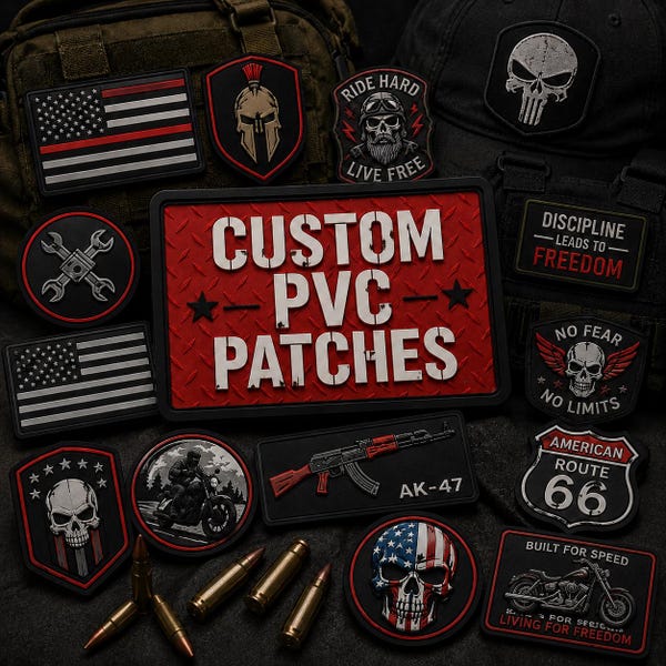 Red Rubber Velcro Patches - Etsy