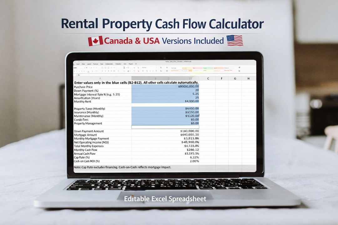Rental Property Cash Flow Calculator | Canada & USA Real Estate ROI ...