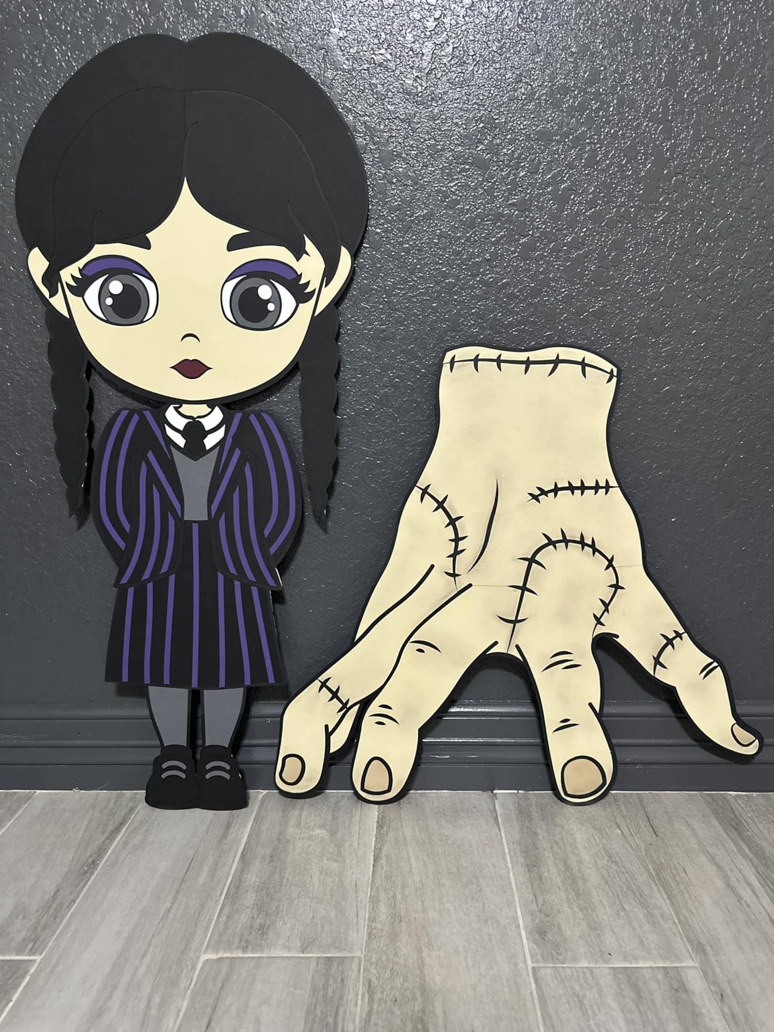 Wednesday Inspired Character Cutouts, Enid and Thing Character Cutouts ...