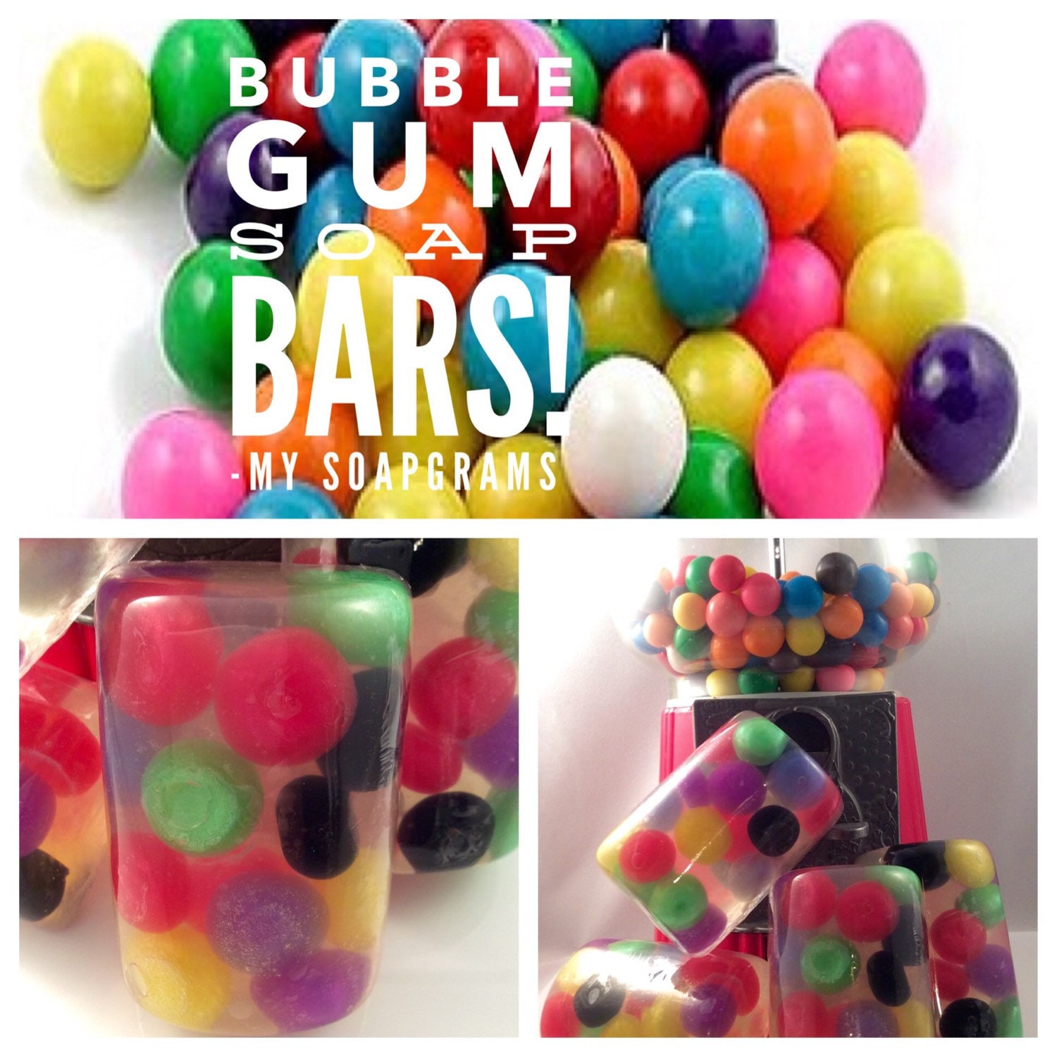 20 Bubble Gum Ball Scented Soap Bar Bubblegum Soap Bubblegum Ball ...