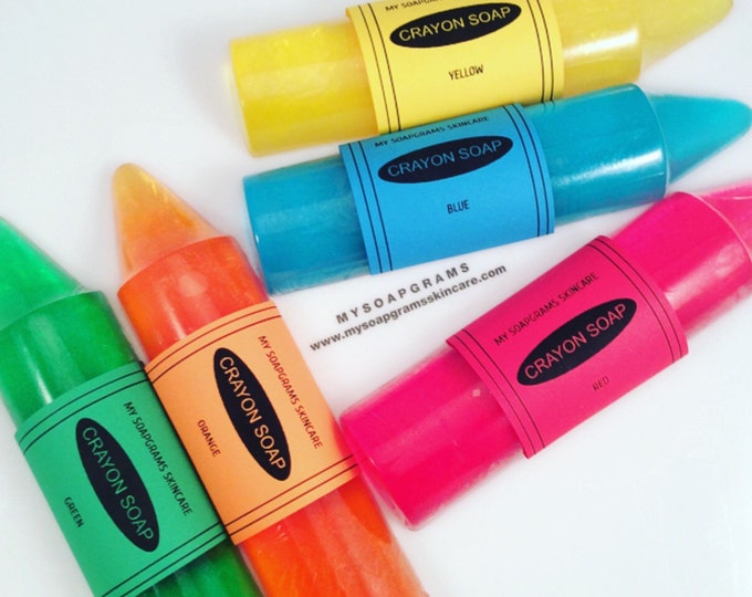 10 Jumbo Crayon Soap Favors / Children Party Favors / Teacher - Etsy
