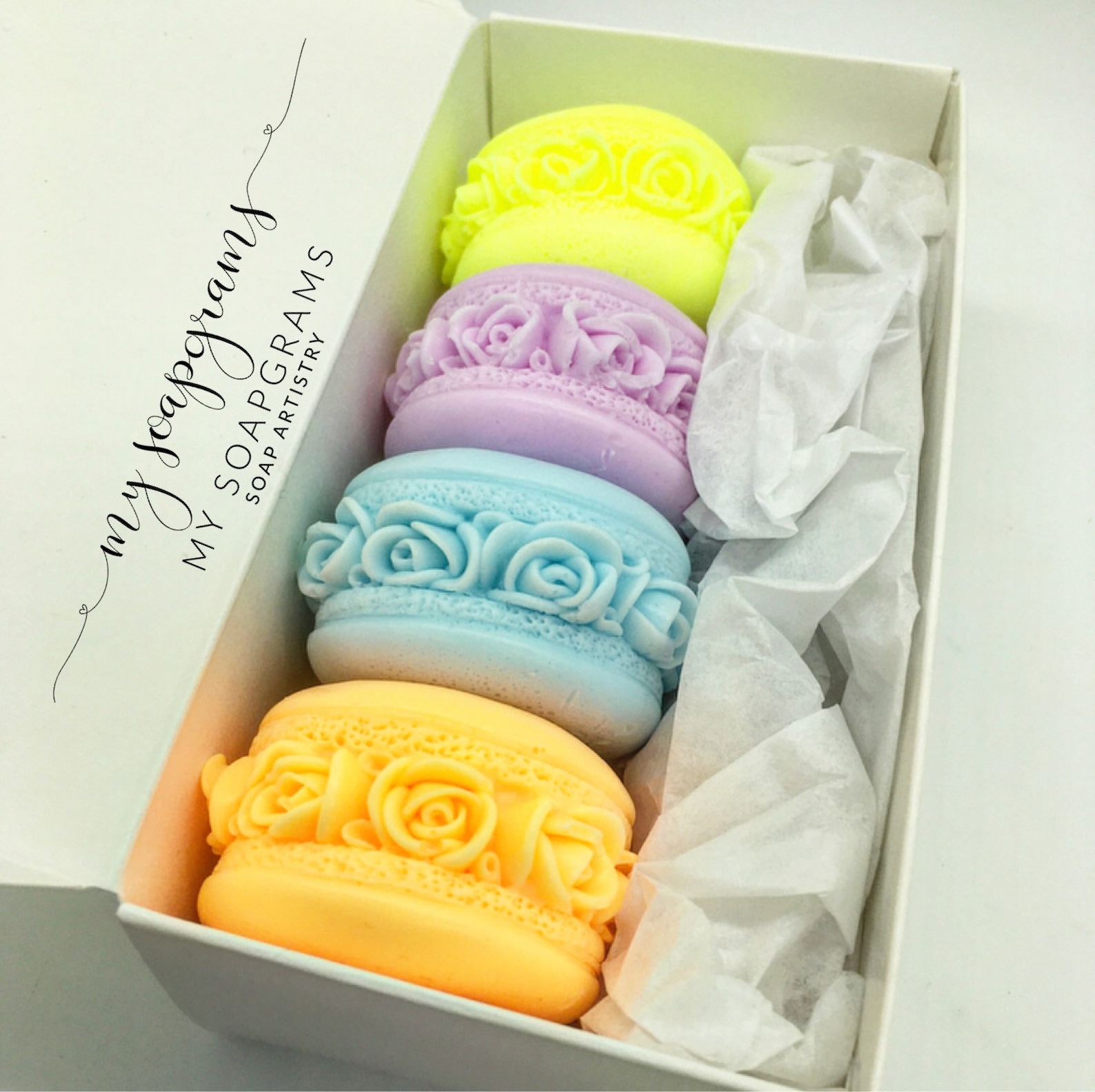 Macaron Soap Set Hostess Soap Macaron Gift Set Rose Macaroon - Etsy