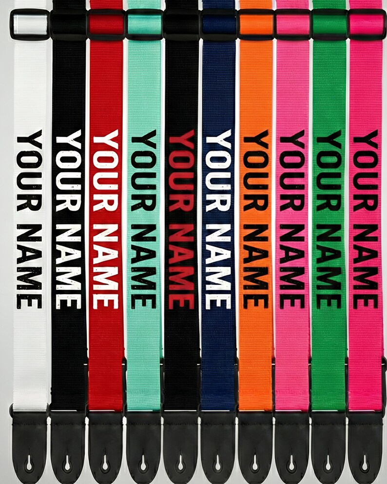 Personalized Guitar Strap, Custom Band Logo, Musician Gift - Etsy UK