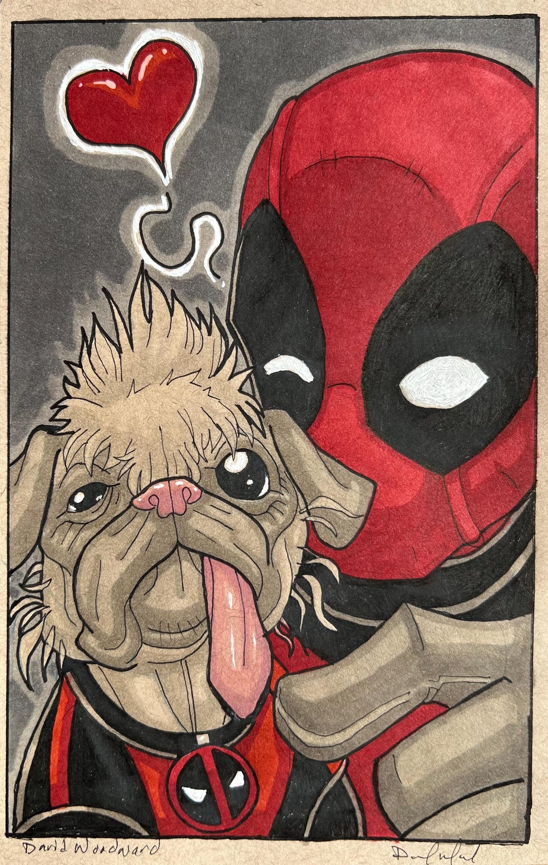 Deadpool & Dogpool From Deadpool Vs Wolverine Original Fan Artwork - Etsy
