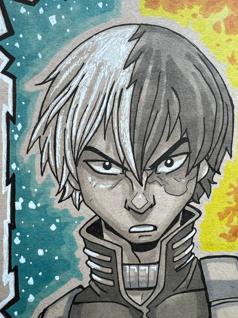 Shoto Todoroki My Hero Academia Original Fan Artwork - Etsy