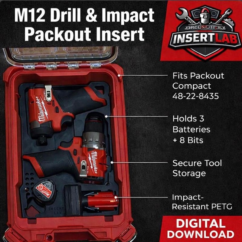 M12 Drill Impact Packout - Etsy