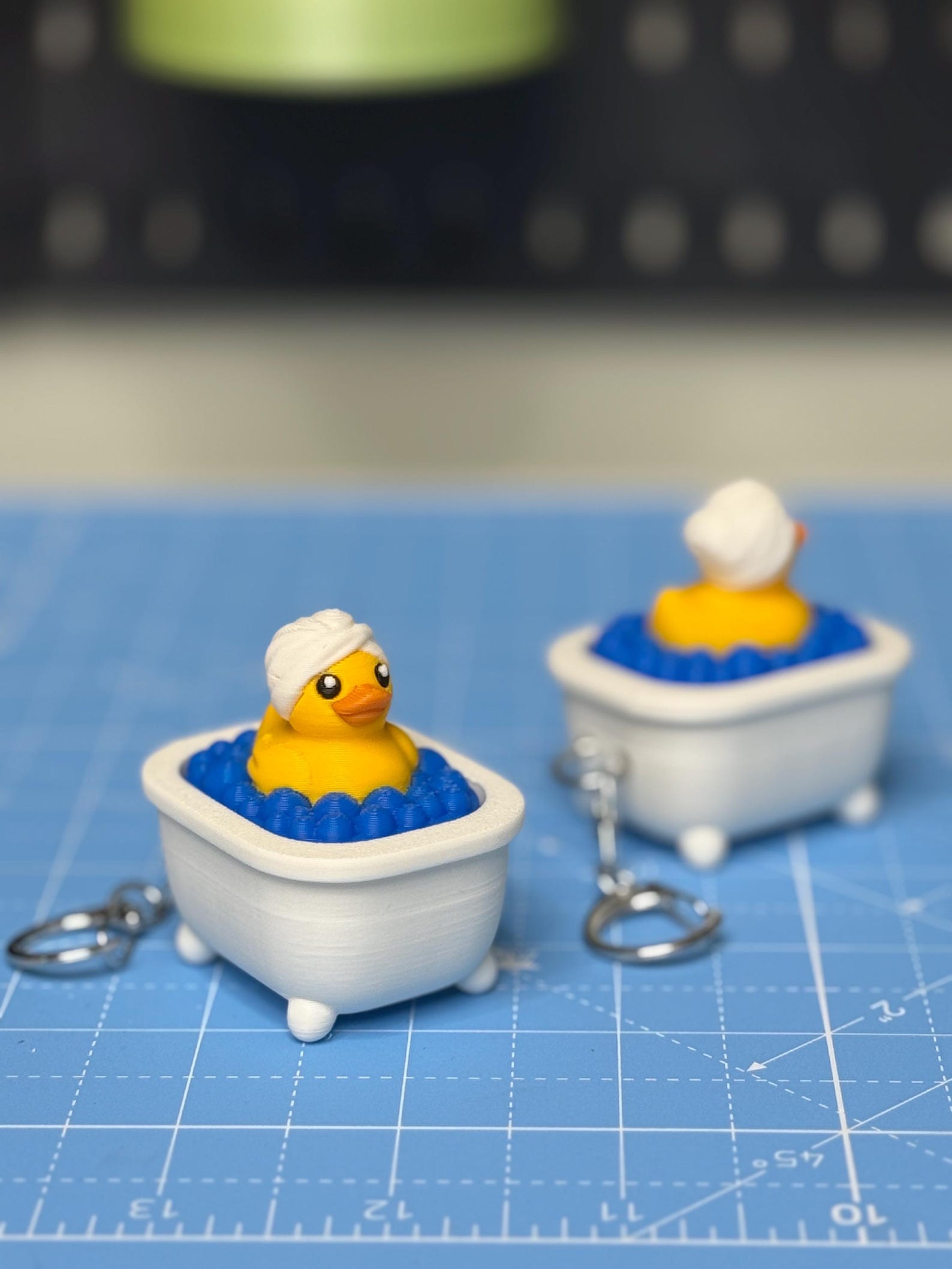 3D Printed Rubber Duck Bathtub Fidget Keychain – Clicky/silent - Etsy