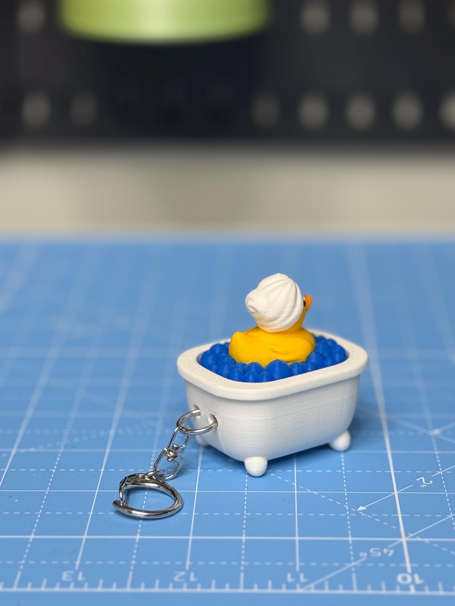 3D Printed Rubber Duck Bathtub Fidget Keychain – Clicky/silent - Etsy