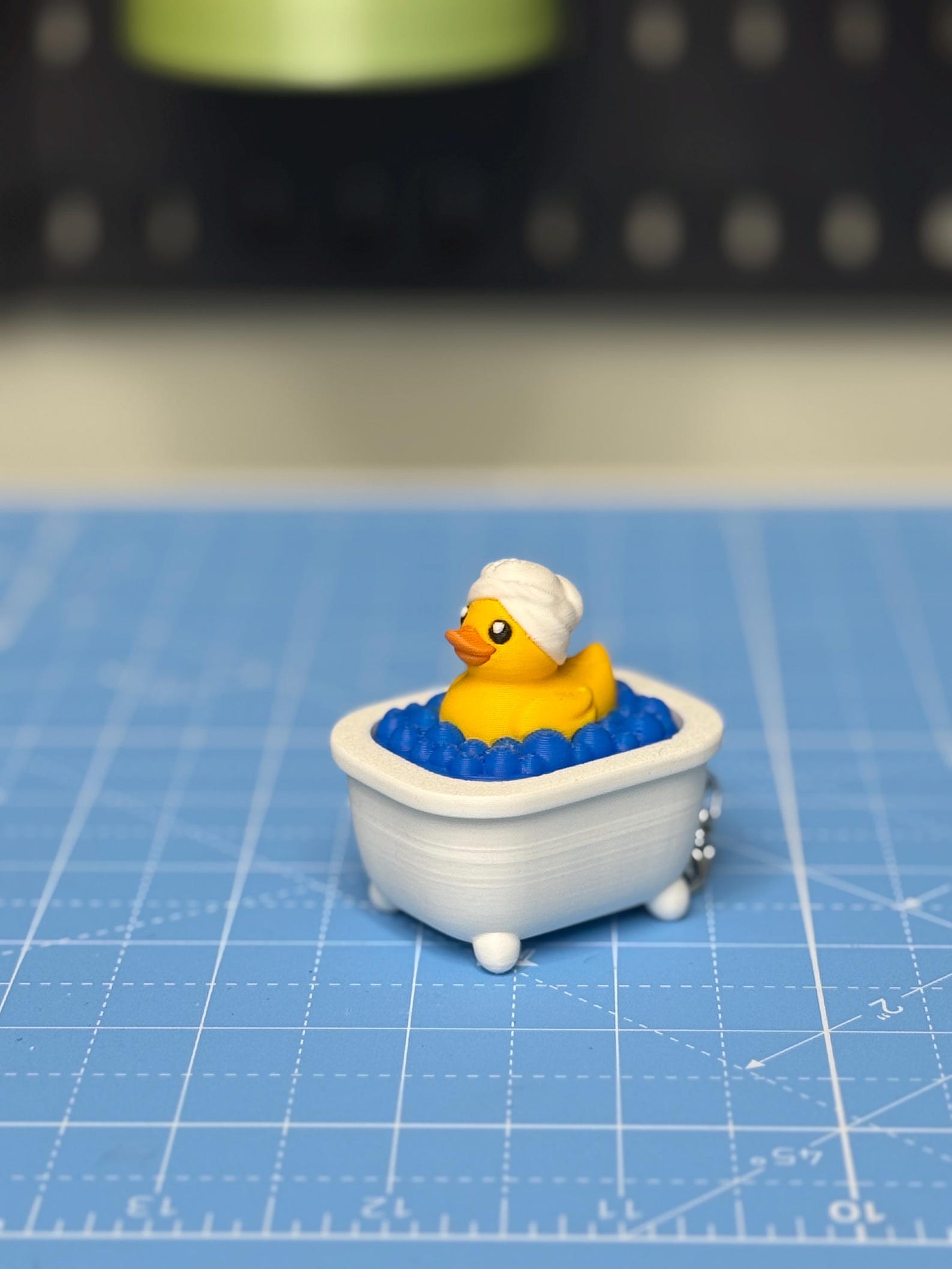 3D Printed Rubber Duck Bathtub Fidget Keychain – Clicky/silent - Etsy
