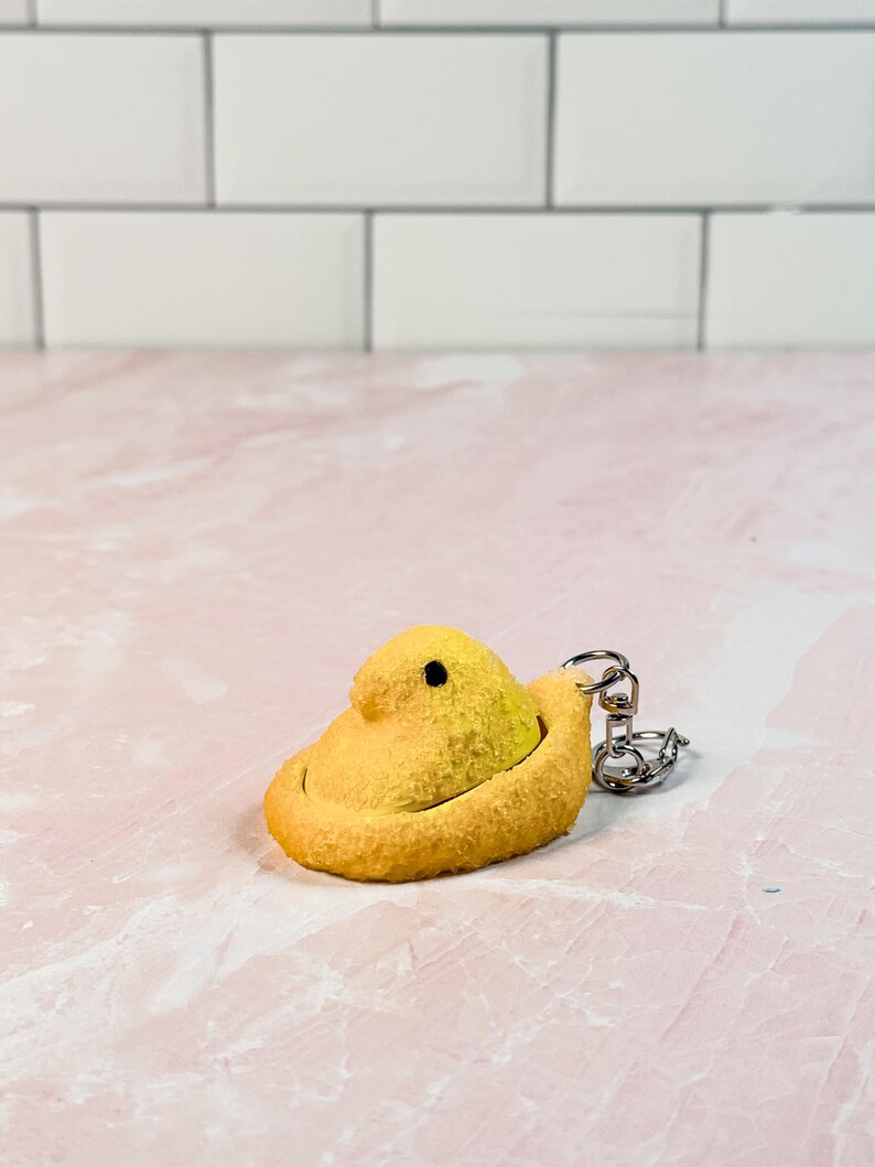 Peep Chick Fidget Keychain | Clicky or Silent Sensory Toy (easter ...