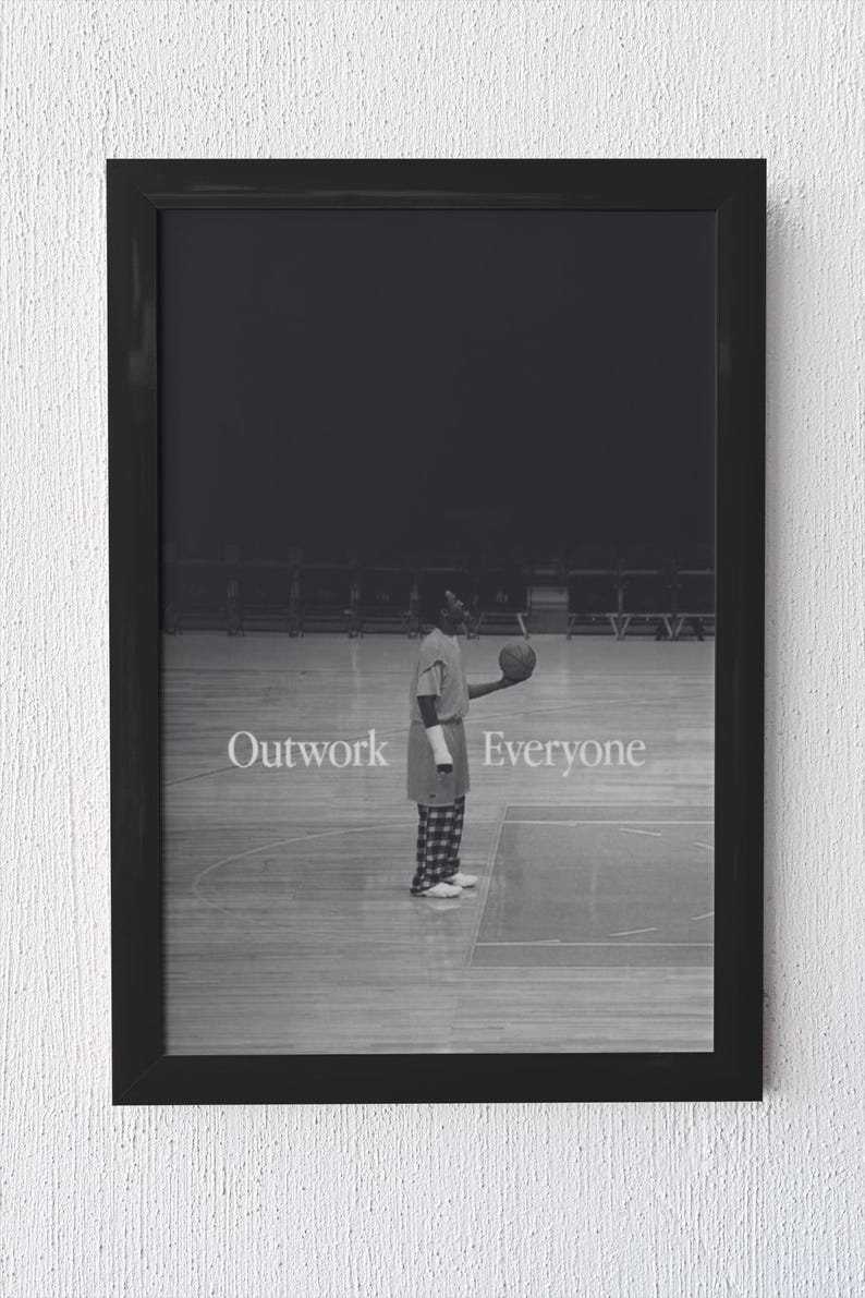 Kobe Bryant Motivational Poster | Inspirational Quote Outwork Everyone ...