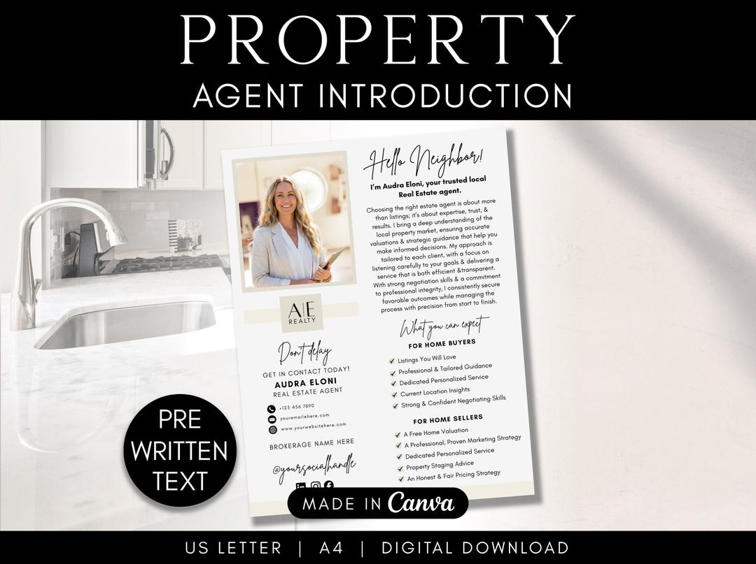 Real Estate Agent Introduction Flyer, Real Estate Marketing, Why Choose ...